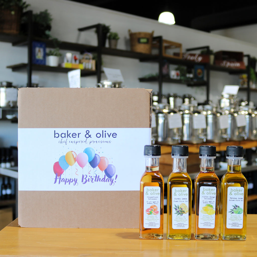 Happy Birthday Olive Oil and Balsamic Gift Set – Baker and Olive